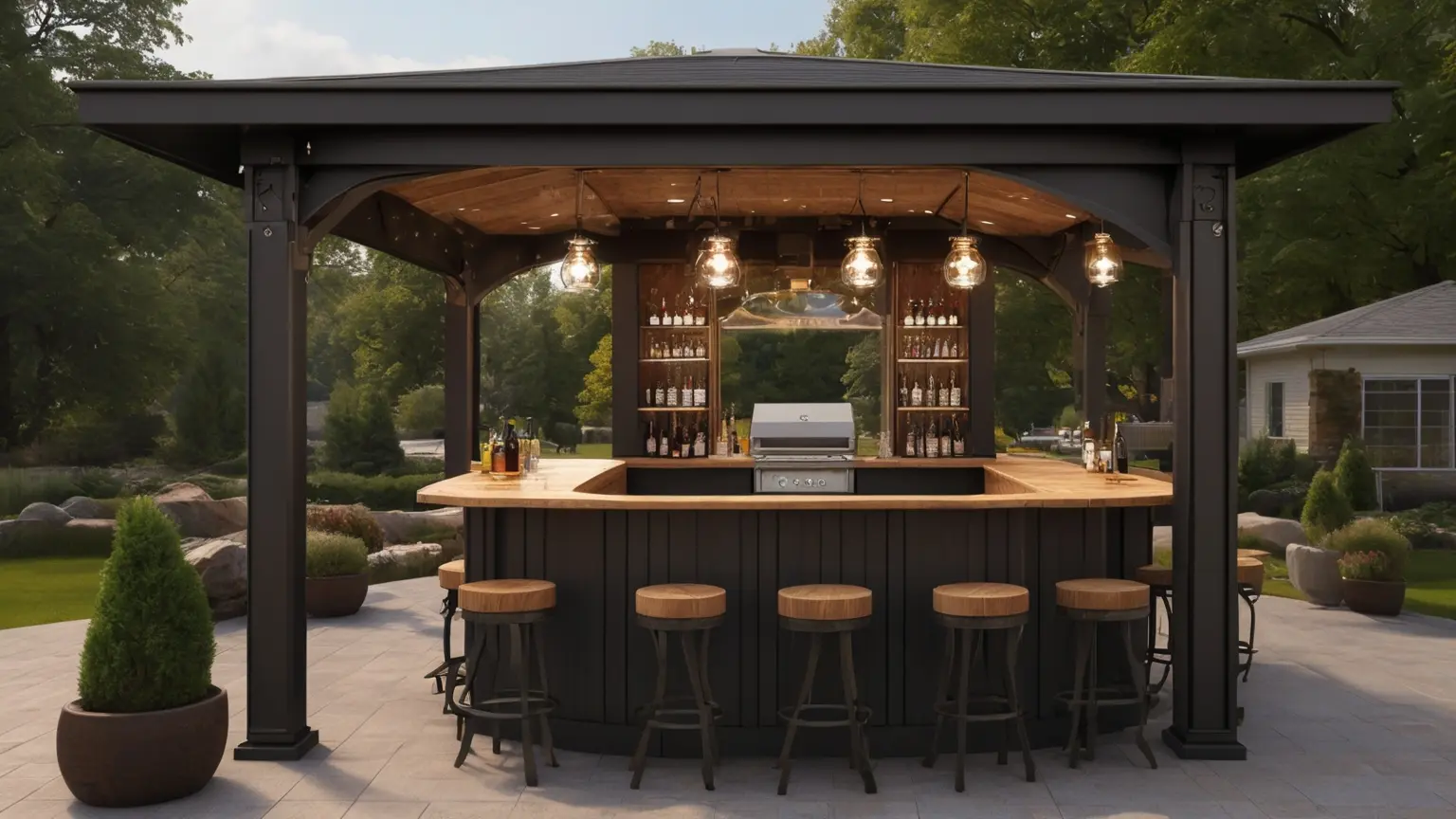 Stylish Gazebo Bar Ideas for Outdoor Entertaining